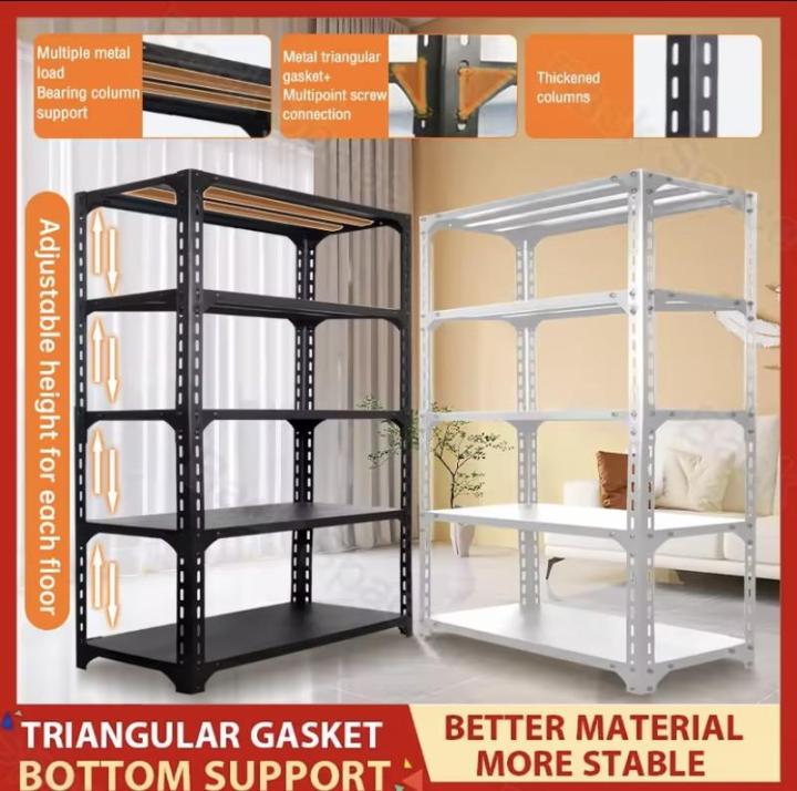 Metal Shelf Rack Unit 3, 4 and 5 Layers Adjustable Steel Rack Organizer ...
