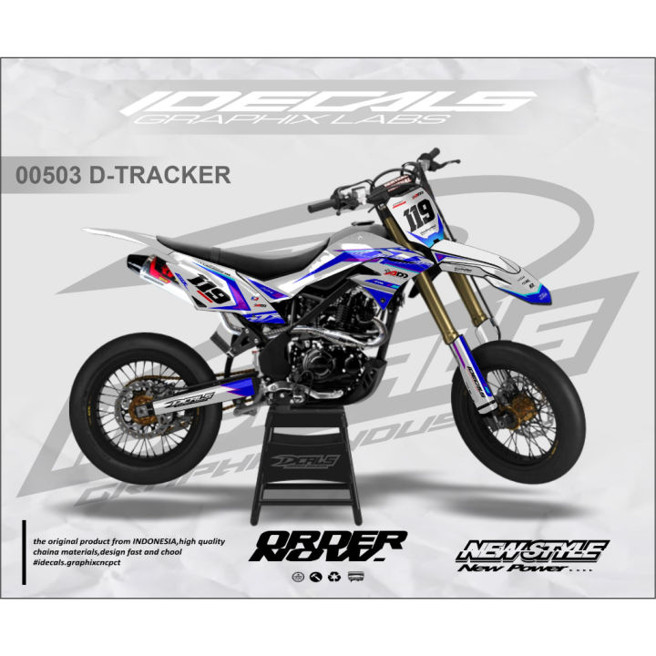 00503 sticker striping decals fullbody kawasaki dtracker tema supermoto ...