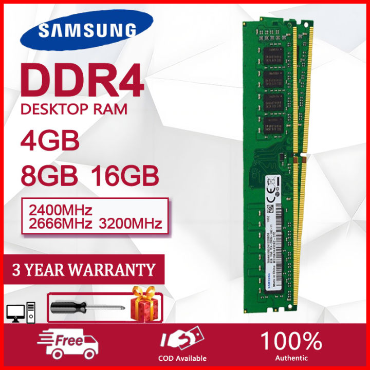 Samsung DDR4 RAM 2Rx8 Desktop 4GB 8GB 16GB 2400MHz 2666MHz 3200MHz PC4 ...