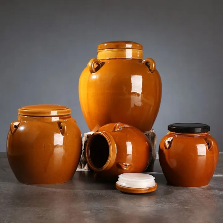 NCNC Sealed Ceramic Pickle Jar Ceramic /Mason Lid Large Capacity ...