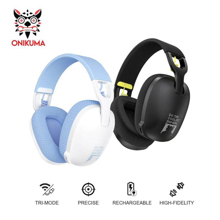 Onikuma B2 Headset Headworn Bluetooth 2.4g Wireless Wired Tri Mode ...