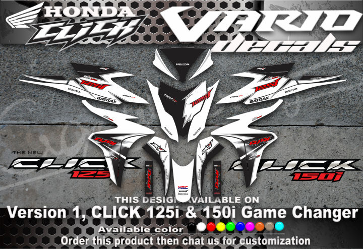 Honda click 125 decals VERSION 1 (DESIGN Available on. Version 2 125i ...