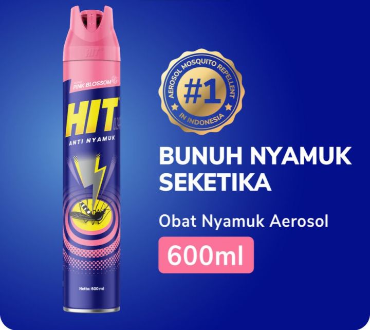 HIT Aerosol Pink Blossom 600ml - Basmi Nyamuk DBD | Lazada Indonesia