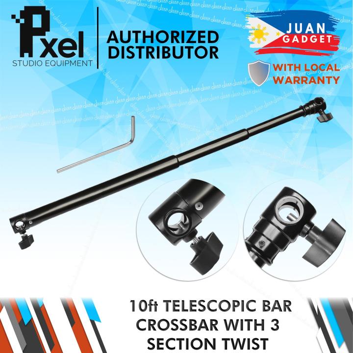 Pxel LS300TB 300cm 10 Feet Telescopic Bar Crossbar with 3 Sections ...