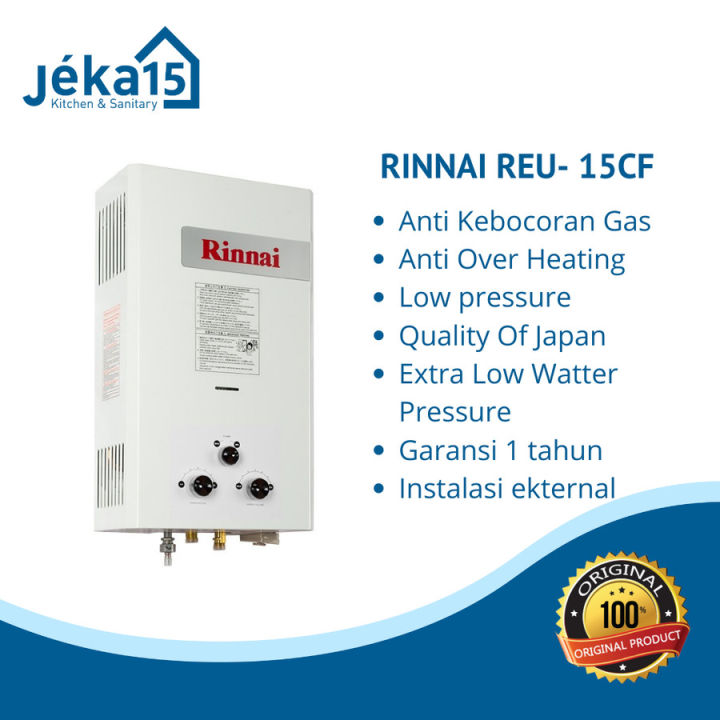 WATER HEATER GAS RINNAI // PEMANAS AIR GAS // RINNAI REU-10 CF // RINNAI REU-15 CF | Lazada ...