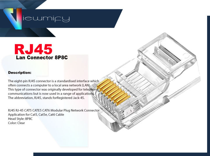 RJ45 Connectors (Viewmify PH) | Lazada PH