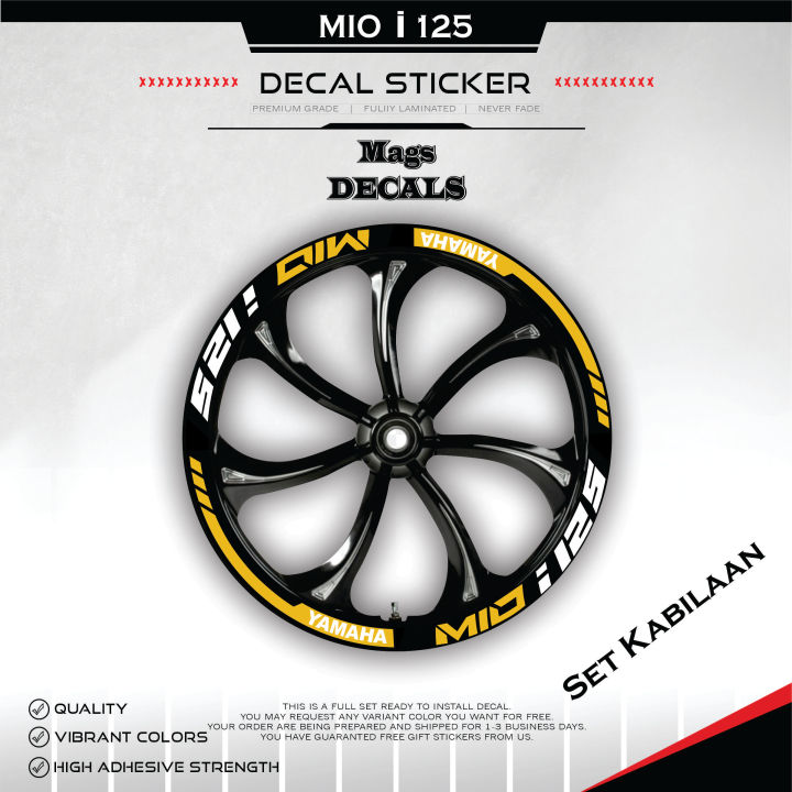 Mio i 125 Mags Decals - ( Riders Base Fully Laminated - Gloss Vinyl ...