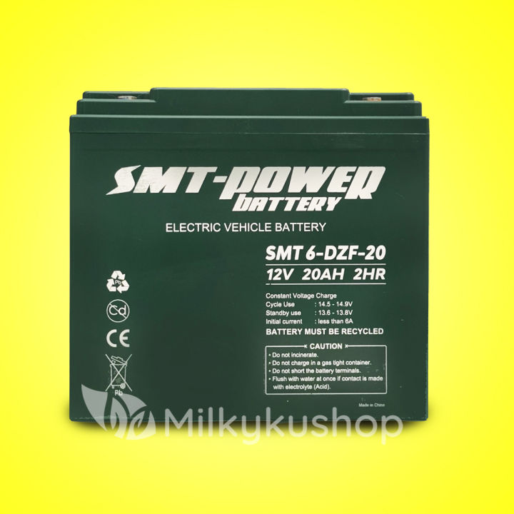 SMT BATTERY 6-DZF-20 12V 20AH 2HR - AKI KERING SEPEDA MOTOR LISTRIK ...