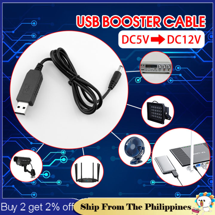 USB Powerbank To Wifi Power Adapter Cable 5v To 12v for Globe At Home ...