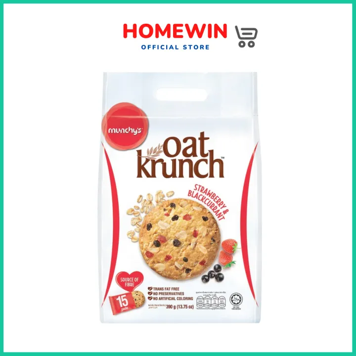 Munchy's Oat Krunch Strawberry & Blackcurrant (26g x 15 Packs) | Lazada