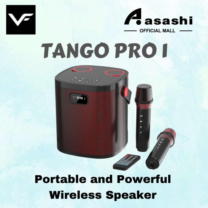Vinnfier VF Tango Pro 1 Bluetooth Portable Karaoke Speaker with 2 Wireless Microphone | Lazada