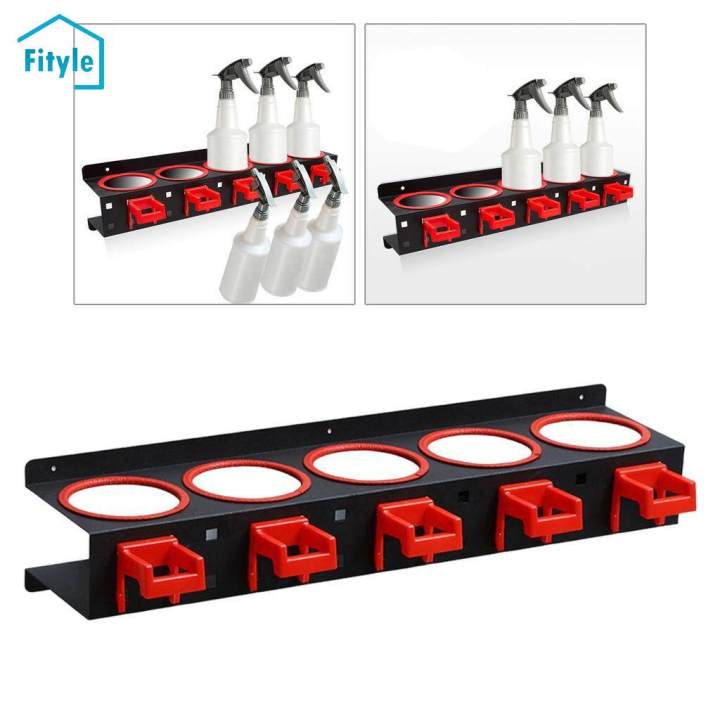 Fityle Spray Bottle Storage Rack Wall Mounted Rack Accs Hanging Aerosol ...