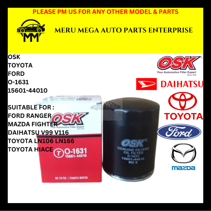 OSK OIL FILTER O-1631 FORD RANGER MAZDA FIGHTER HIACE LH113 Daihatsu ...