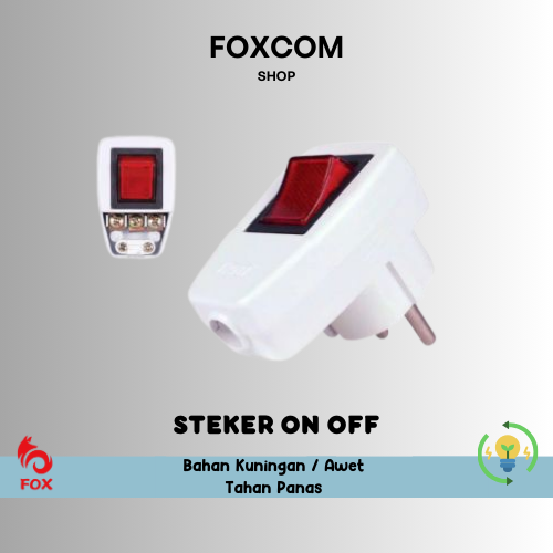 STEKER ON OFF / STEKER SAKLAR / COLOKAN / STEKER MURAH / COLOKAN ON OFF ...