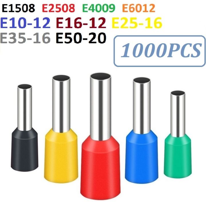 100/200/1000PCS E1508 E2508 E4009 E10 12 E50 201.5mm² 50mm² Insulated ...