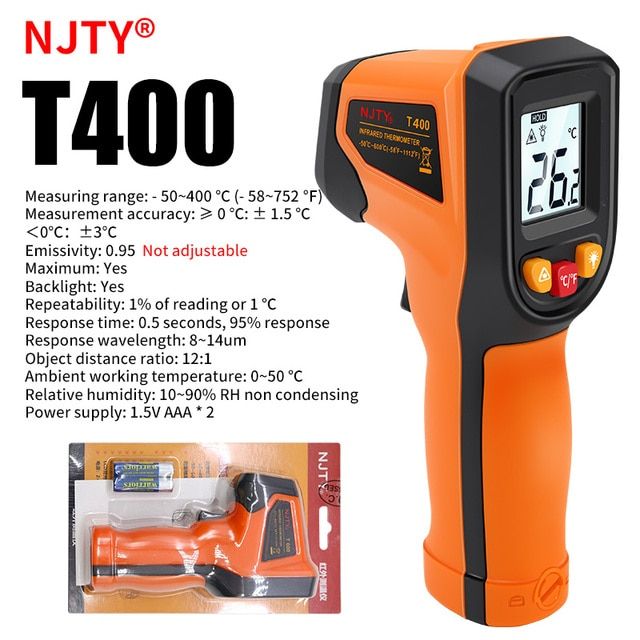 (COD)Digital Infrared Thermometer Laser Temperature Meter Non-contact ...