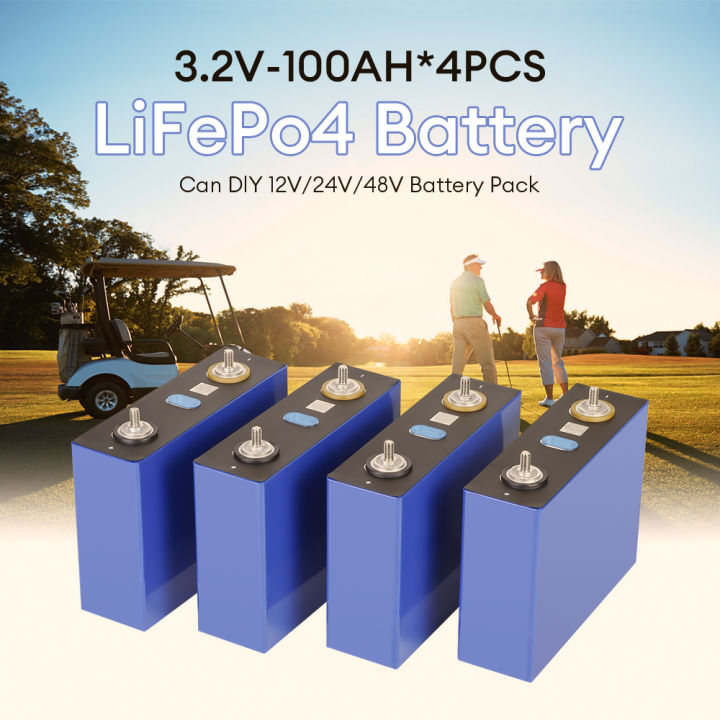 PowMr 4pcs 3.2V 100AH Great Power Prismatic Lifepo4 Lithium Ion Phosphate 4000 Cycles | Lazada PH