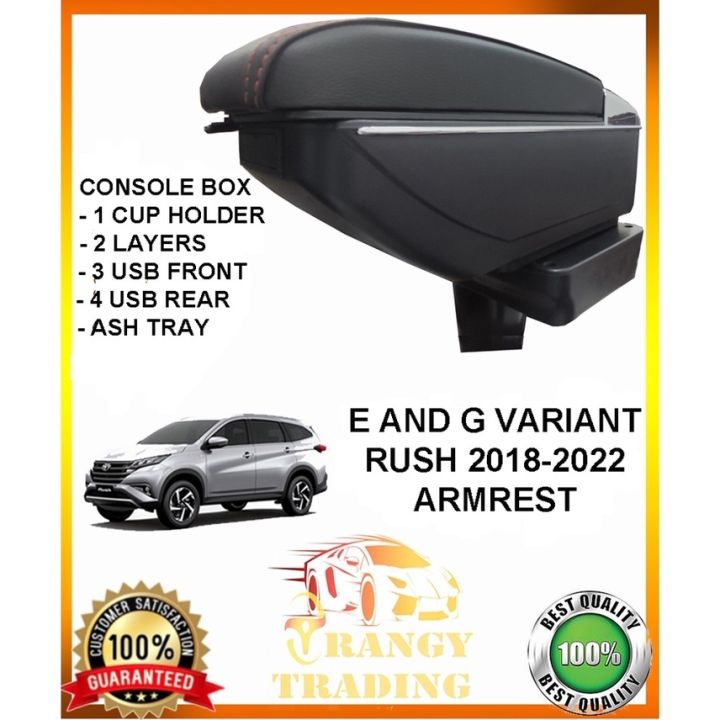 Toyota Rush 2018 to 2023 Console Box Premium / Car Armrest Double Layer ...