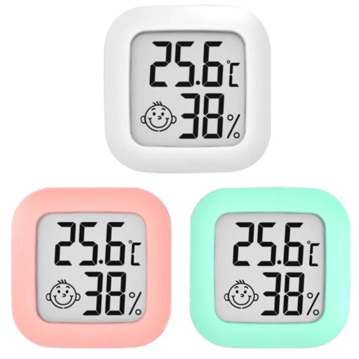 BOIO ยิ้มมินิจอแอลซีดีเครื่องวัดอุณหภูมิดิจิตอลไฮโกรมิเตอร์ในร่ม ...