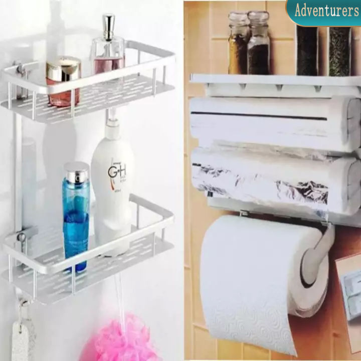 Bathroom Corner Double Layer Triangle Rack Holder Shelf Storage ...