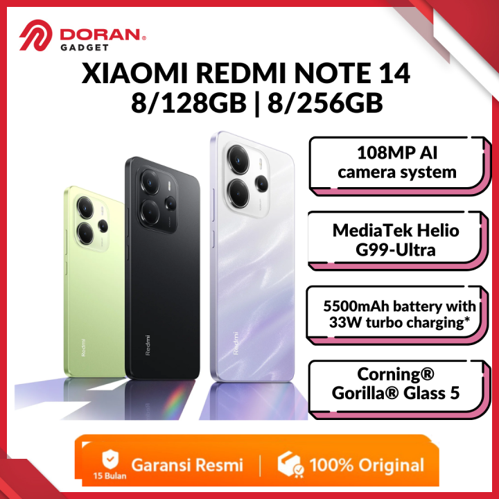 Xiaomi Redmi Note 14 108MP AI Camera System 5500mAh Battery With 33W ...