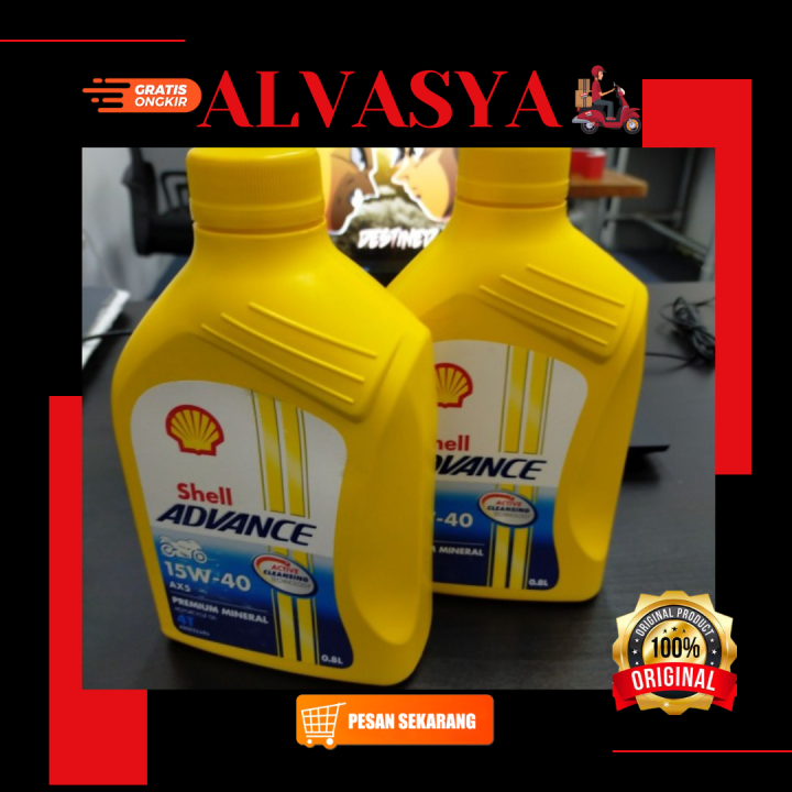 Oli Shell ADVANCE AX5 15W-40 0.8 Liter Ori Oli Shell ADVANCE Original ...
