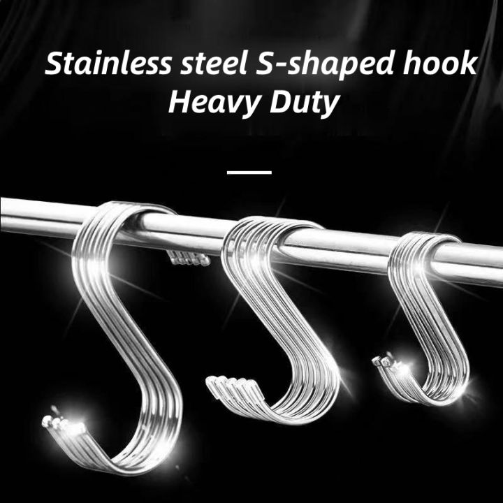 Multi-purpose S Hook Heavy Duty Stainless Steel Thick S-shaped Hook S ...