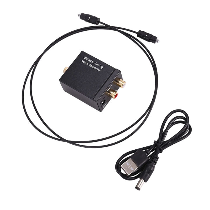 Digital to Analog Audio Converter Optical Fiber Toslink Coaxial Signal ...