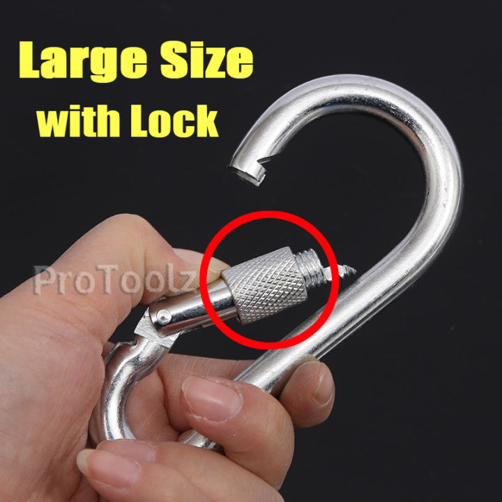 SNAP HOOK CARABINER HEAVY DUTY METAL LOCK SOLD PER PIECE | Lazada PH
