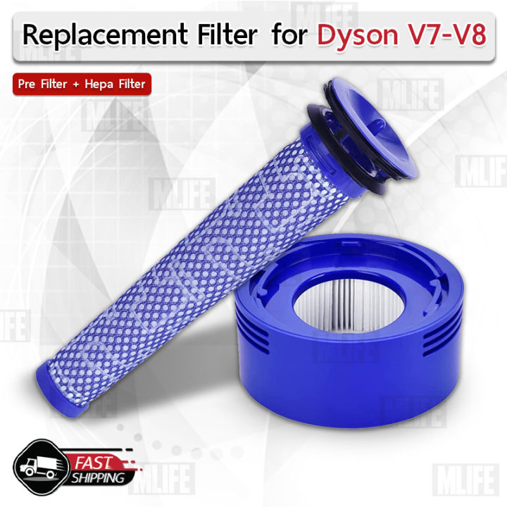 MLIFE - ฟิลเตอร์กรองฝุ่น Dyson V8 V7 เครื่องดูดฝุ่น ไส้กรอง อะไหล่ หัว ...