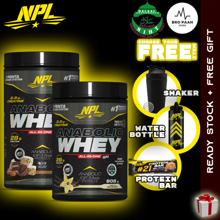 NPL Anabolic Whey (28g Protein per Scoop) (4 lbs / 2 lbs) - Whey ...