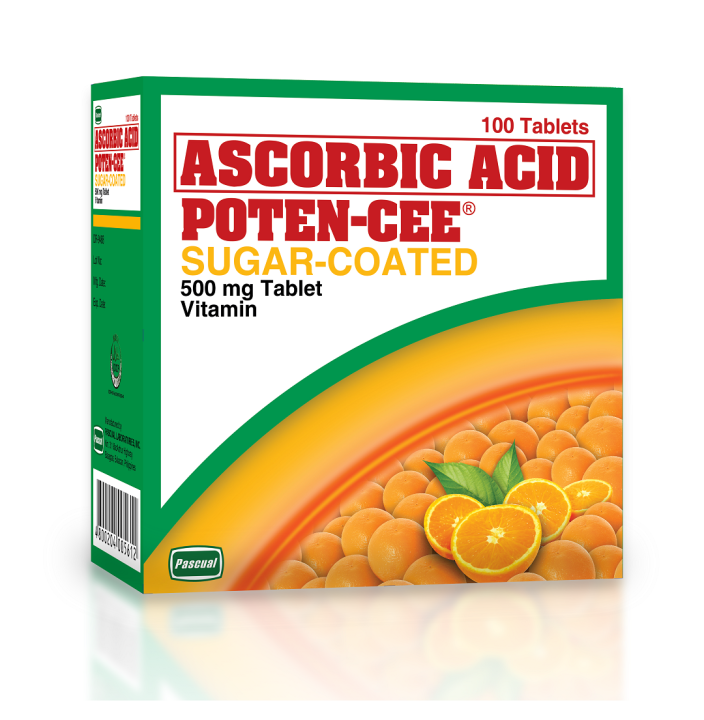 Poten-Cee Ascorbic Acid Sugar-Coated 500mg Tablets (10 pcs/pack ...
