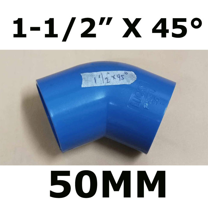 PVC ELBOW 50MM X 45° BLUE FOR CLEAN WATER ...