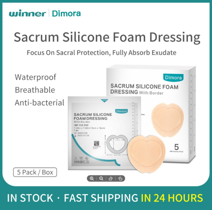 Silicone Sacrum Foam Dressing with Border Adhesive Waterproof Wound ...