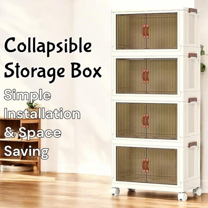 [SG Seller] Foldable Storage Box Collapsible Storage Cabinet | Lazada ...