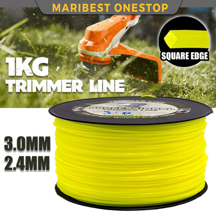 2.4 / 3.0MM 1Kg Grass Trimmer Line Grass Cutter String Grass Trimmer Blade Tali Mesin Rumput ...