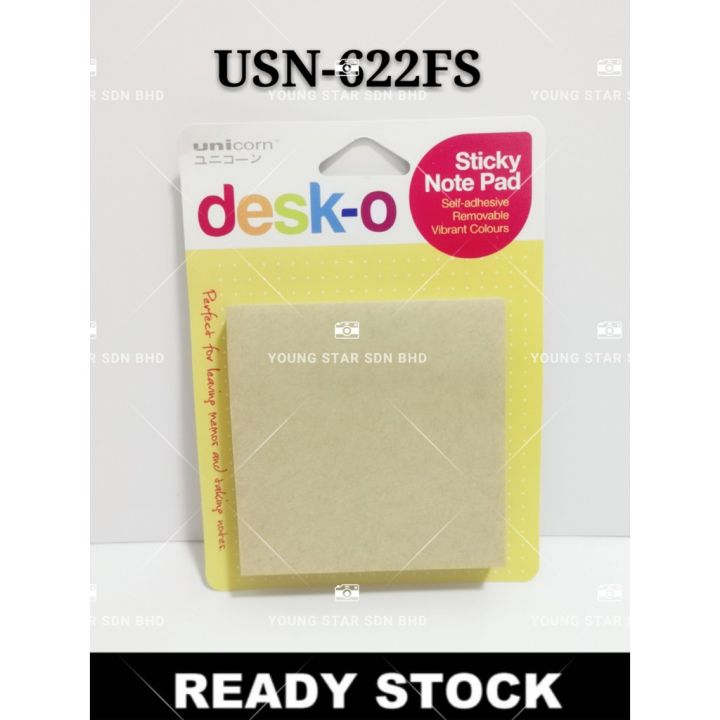 UNICORN USN-622FS 76MMX76MM BROWN STICK NOTE ( 9557368160316 ) | Lazada