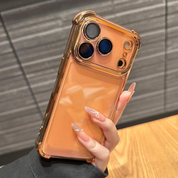 HOCE Plating Clear Phone Cases For iPhone 17 16 15 14 13 12 11 Pro Max ...