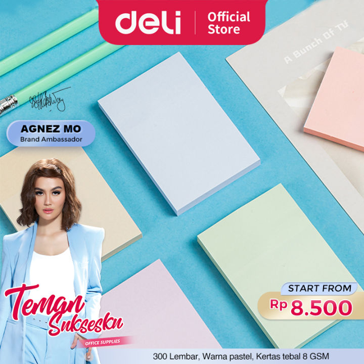 Deli Memo Tempel / Sticky Notes 300 Lembar 5 Warna BT13X | Lazada Indonesia