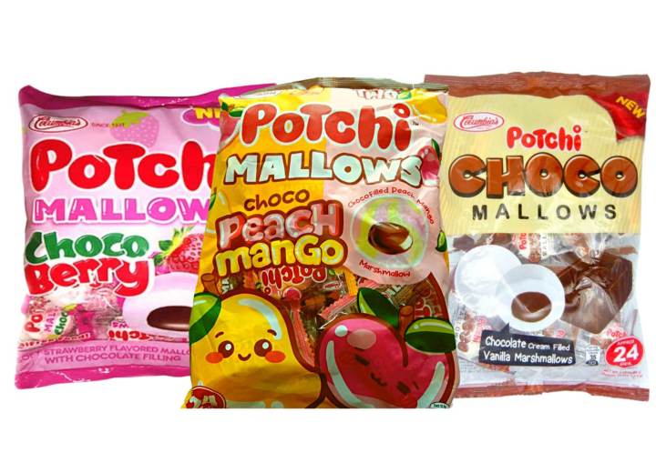 Potchi Mallows Choco Strawberry Peach Mango Choco Marshmallows Sweets ...