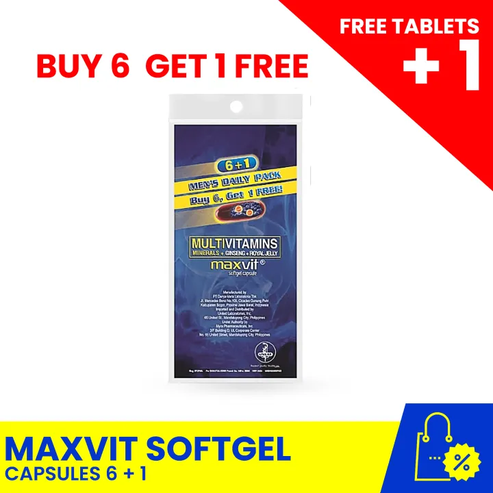 MAXVIT Softgel 6+1 capsules (Multi-Benefit Vitamins For Men), health ...