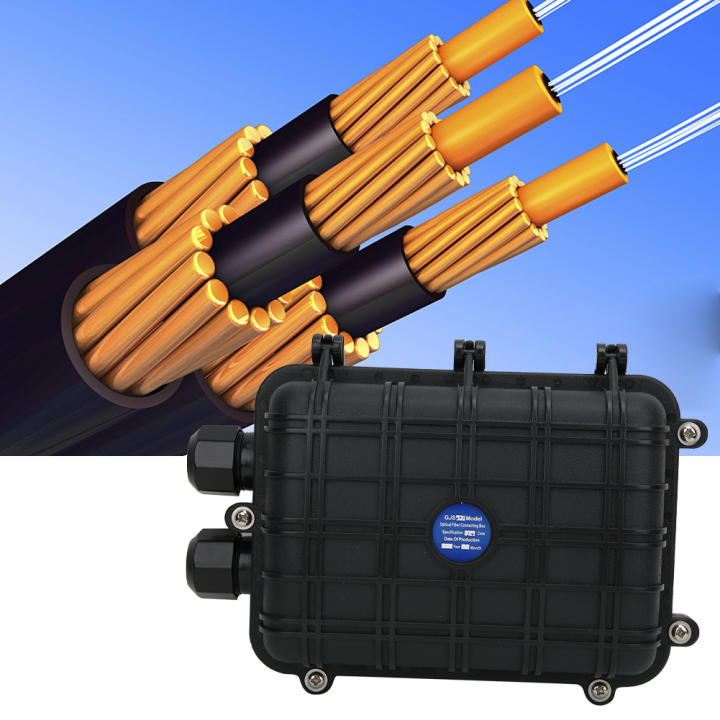 1 in 1 out Horizontal Fiber Optic Splice Enclosure IP68 Waterproof ...