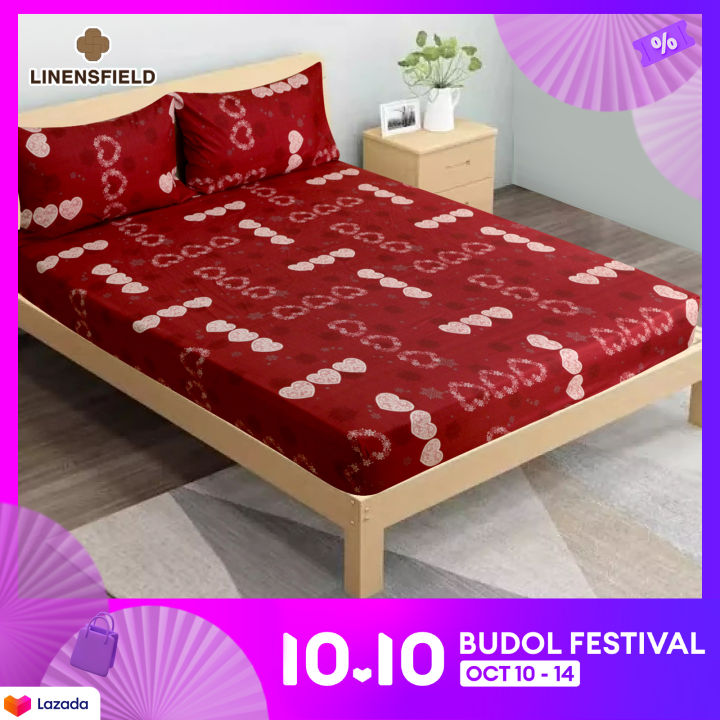 [3IN1] LINENSFIELD 3in1 Bed Sheet Set - 1 Fitted Sheet, 2 Pillow case ...