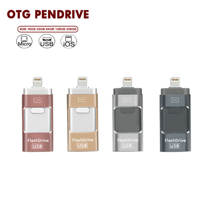 USB 3.0 flash drive for iphone Lightning OTG drive memory stick 128GB ...