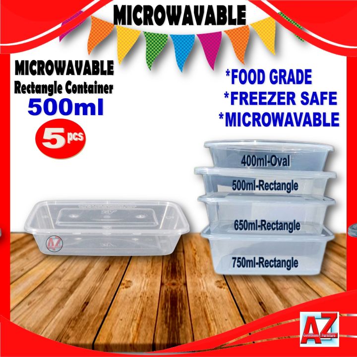 500 ml Rectangle Container Microwavable Container | Lazada PH