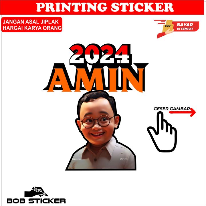 stiker anis baswedan - amin 2024 | Lazada Indonesia