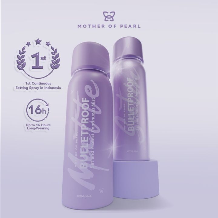 GLAM - MOP Mother of Pearl Bulletproof Set and Protect Continuous Mist ...