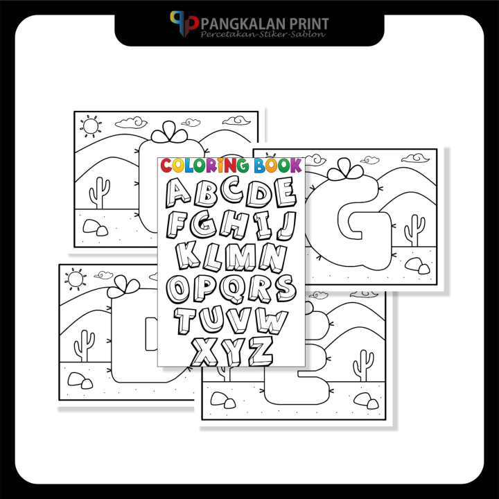 Gambar mewarnai Huruf A-z lucu Viral ukuran a4 | Lazada Indonesia