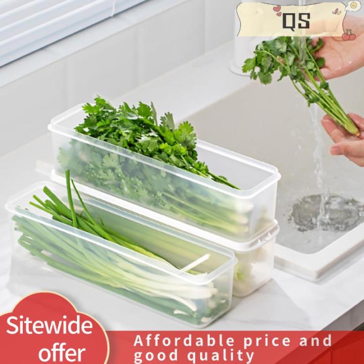 QS Refrigerator Storage Boxes Scallions Fresh Box Food Container Cold ...