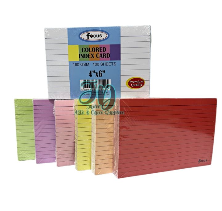 [4" x 6"] Focus Colored Index Card [100 Sheets] | Lazada PH